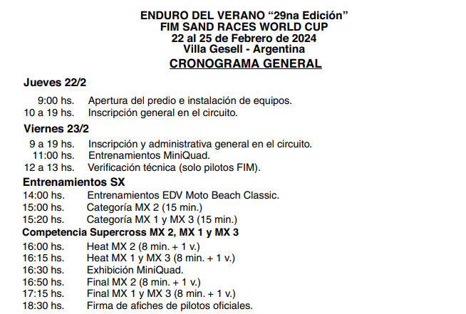 FuelUniverse >> El EDV 2024 tiene su listado de inscriptos y horario
